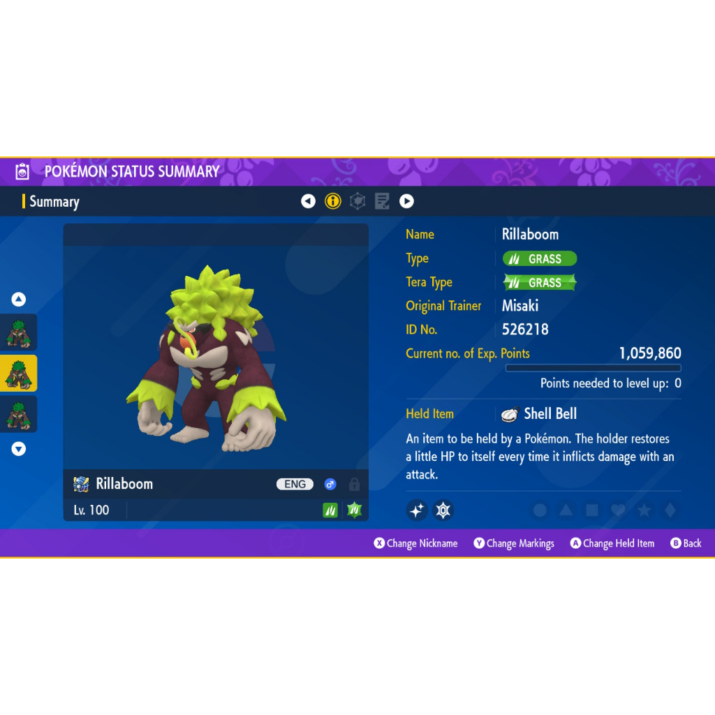 Pokemon Scarlet & Violet 6IV Shiny Grookey & Shiny Rillaboom Tera Build ...
