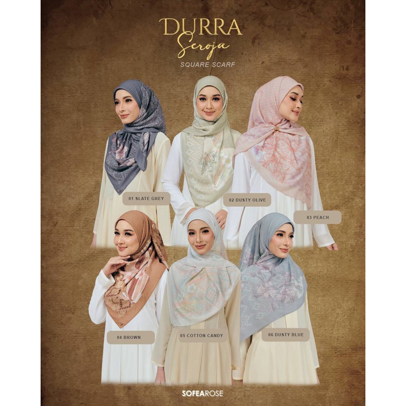 [ORIGINAL] Tudung Bawal Durra Seroja Series Sofea Rose | Shopee Malaysia