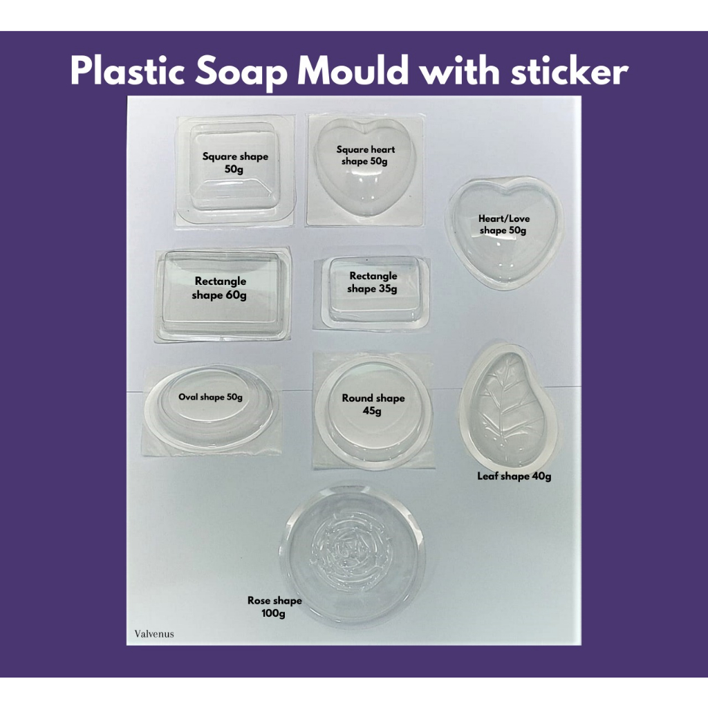 Oval Heart Square shape Transparent soap mold /mould Acuan Sabun ...