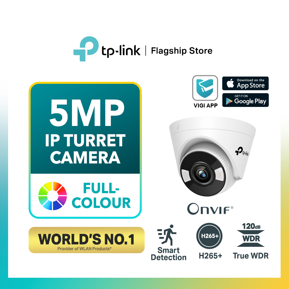 TP-Link 5MP CCTV VIGI C450 - Indoor Full-Color Super HD Turret IP ...