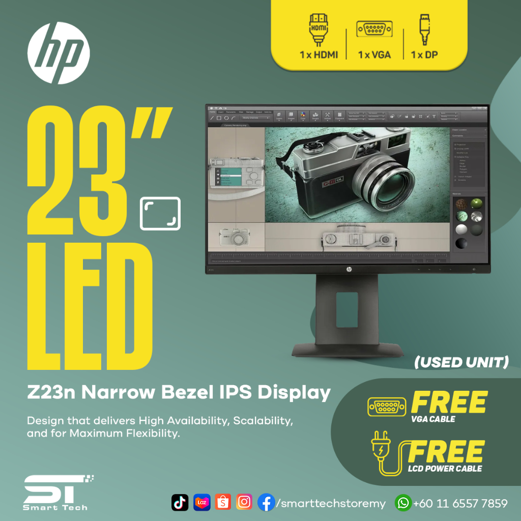 HP / Dell / ViewSonic LED Z23n 23" | Narrow Bezel 1920 FHD For Gaming ...