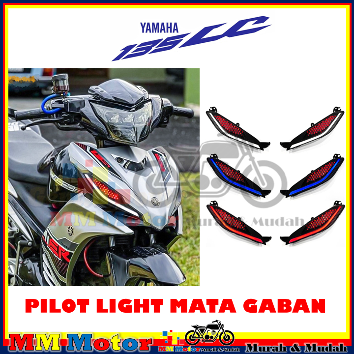YAMAHA LC135 MATA GABAN LAMPU DADA FRONT FAIRING LED PILOT LIGHT WITH TURN SIGNAL FOR LC135 V2 ...