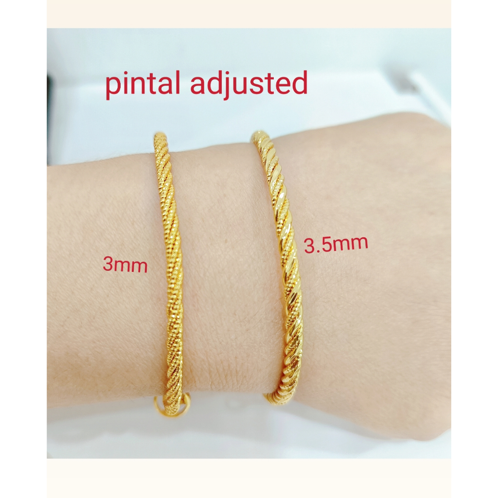Bangle Gelang pintal adjusted dewasa Emas BANGKOK | Shopee Malaysia