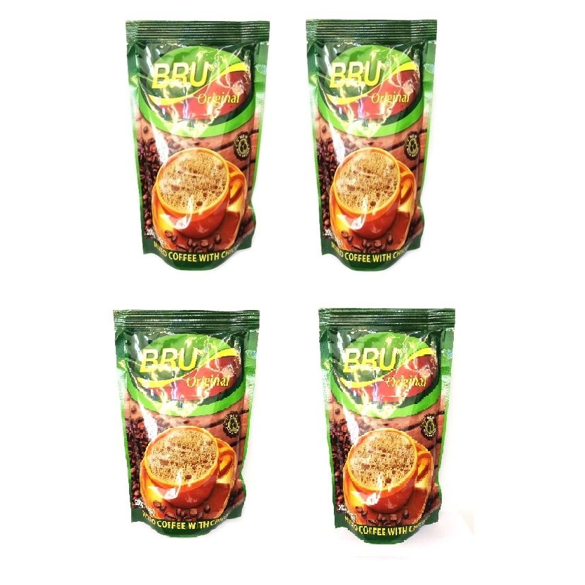 Bru Coffee Original Refill 4 pack (Mixed Coffee with Chicory 800g ...