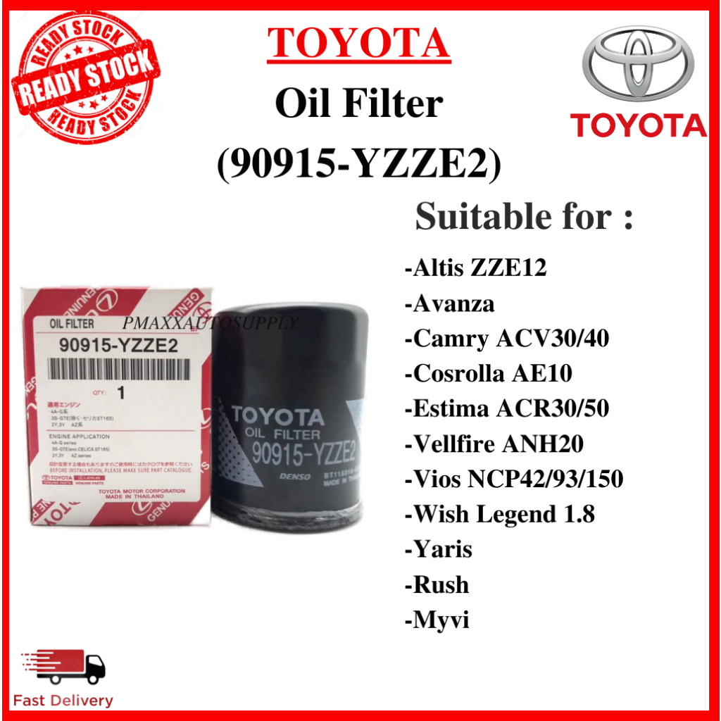 (100% Genuine) Toyota Oil Filter 90915-YZZE1/90915-YZZE2/90915-YZZN2 ...