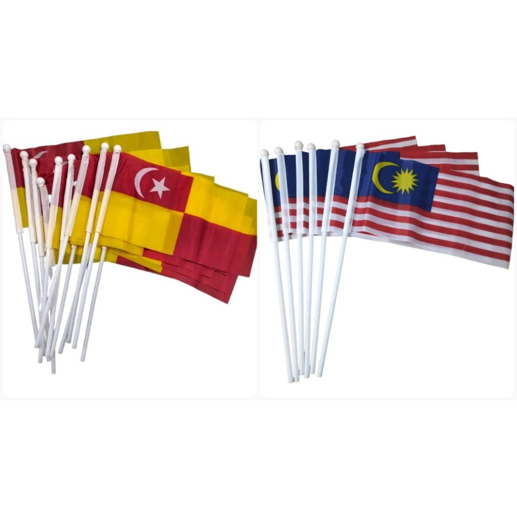 HAND FLAG MALAYSIA & SELANGOR / BENDERA TANGAN MALAYSIA & SELAGOR READY ...