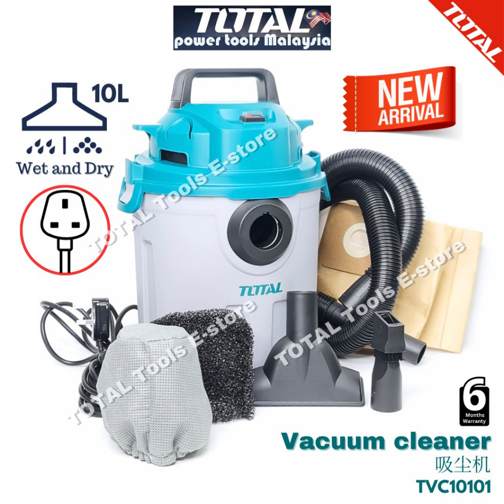 TOTAL 10L Wet & Dry Vacuum cleaner 吸尘机 - TVC10101 | Shopee Malaysia