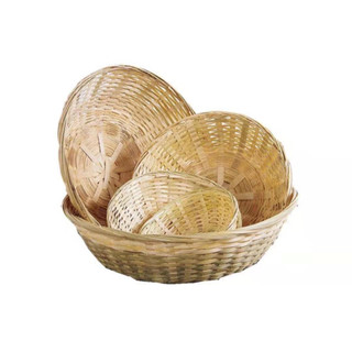 Round Bamboo Basket Roti Basket Rattan Bakul Rotan Bulat Raga Buluh ...