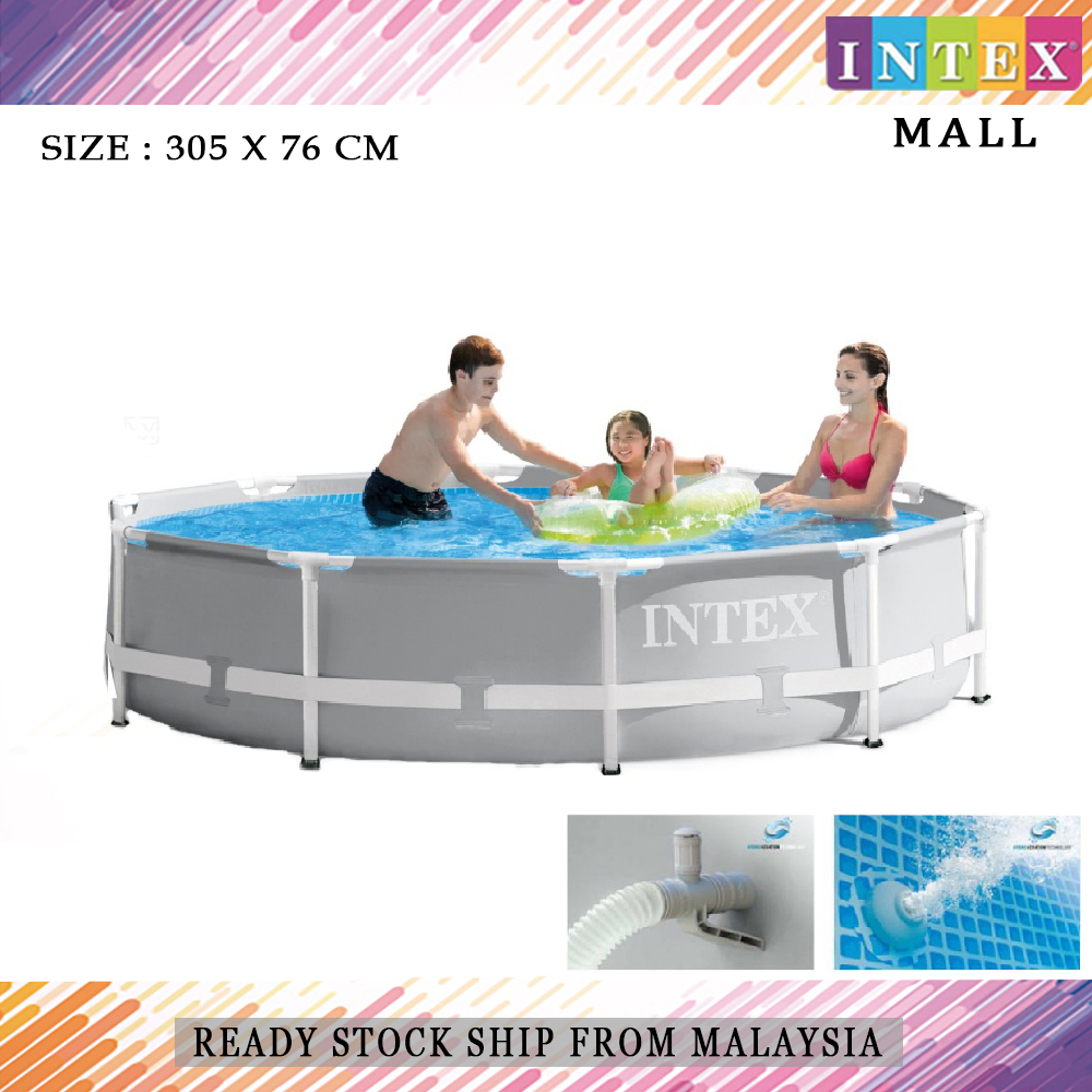 INTEX 26700 Prism Frame Swimming Pool Steel Frame PVC Water Bath Adult ...