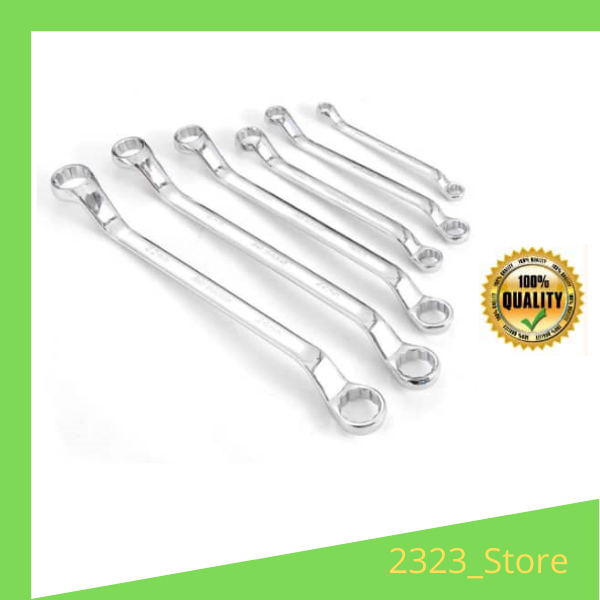 (12 Point) CRV Double Offset Ring Spanner Anti Corrosion 45 Degree Double Ended Dual Head Box ...