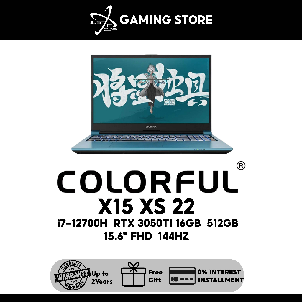 COLORFUL LAPTOP GAMING X15 XS 22 (I7-12700H 16GB(8X2) 512GB SSD NVME ...