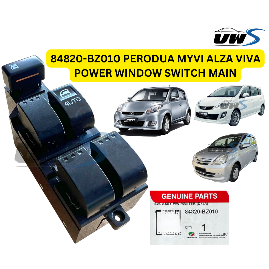 84820-BZ010 PERODUA MYVI ALZA VIVA POWER WINDOW SWITCH MAIN | Shopee ...
