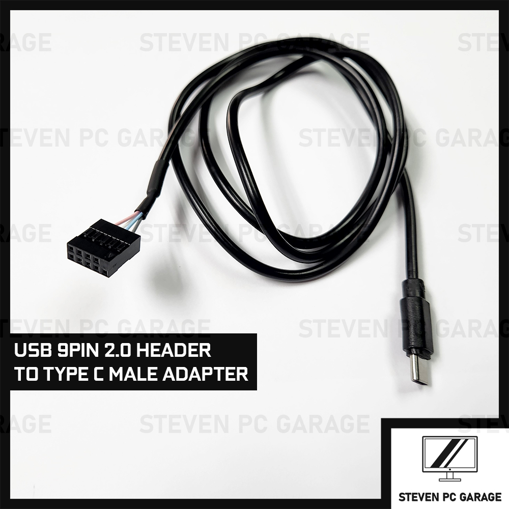 Motherboard 9pin USB 2.0 header to USB Type C Male Adapter Cable (95cm ...