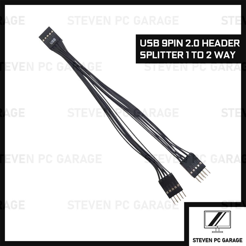 Motherboard USB 9Pin 2.0 Header Splitter Interface 1 to 2 Way Hub ...