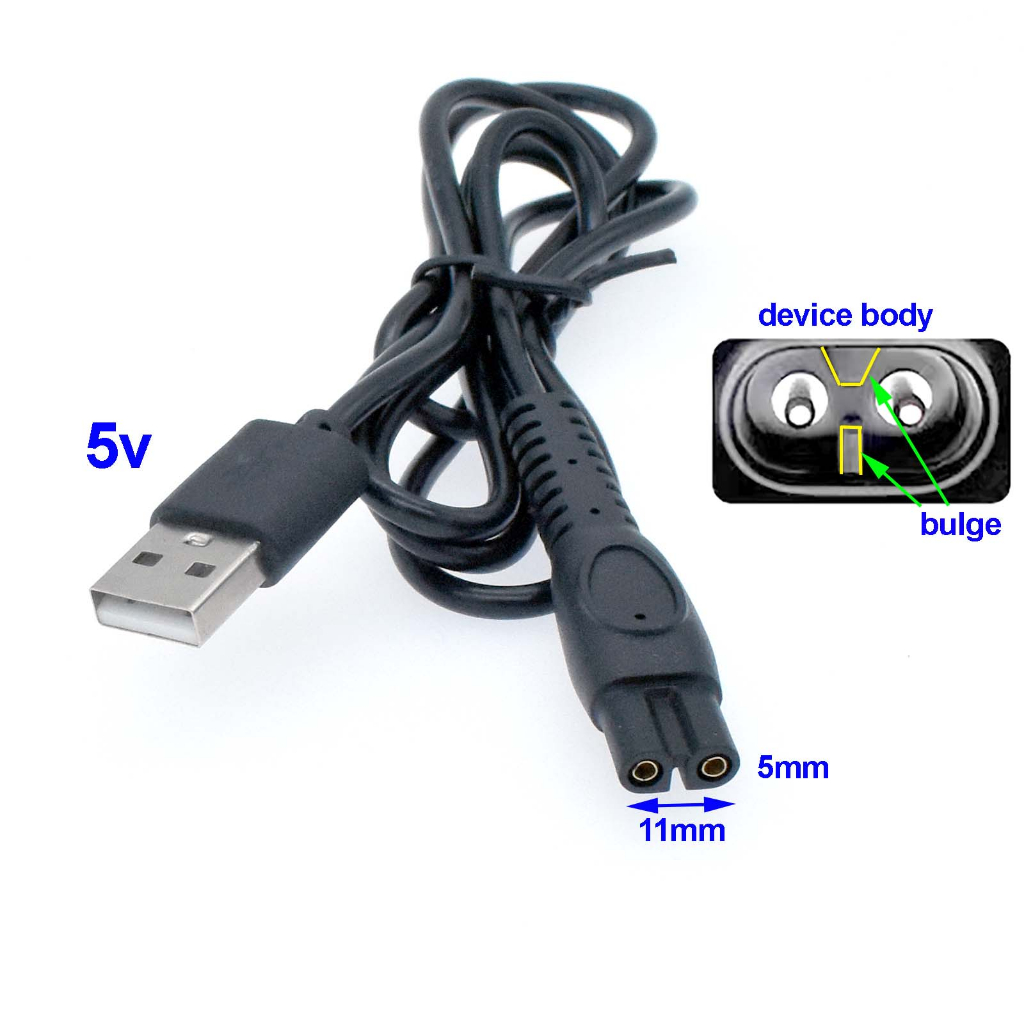 USB cable 5v adapter Charger Philips Electric Shaver Power HQ87 S1112 ...