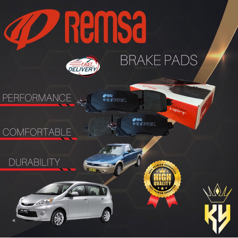 REMSA FRONT BRAKE PAD PROTON ARENA, PERODUA ALZA (059002) | Shopee Malaysia