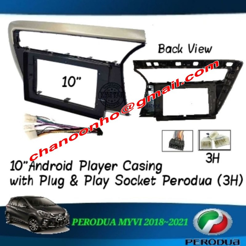 Android Player Casing 10" Perodua Myvi 2018~2021 with OEM Plug & Play ...
