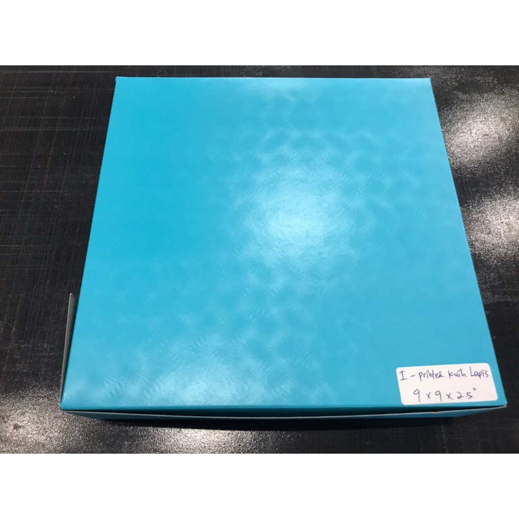 Printed Kotak Kuih Lapis Blue! Cake Box, Bakery Packaging, Kotak Kuih ...