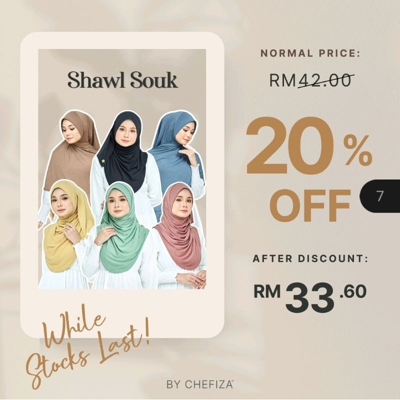 💥BY CHEFIZA SHAWL💥BCF Shawl Souk Tudung Souk Viral Tudung Raya/shawl ...