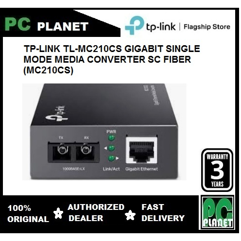 TP-LINK TL-MC210CS GIGABIT SINGLE MODE MEDIA CONVERTER SC FIBER (MC210CS) | Shopee Malaysia