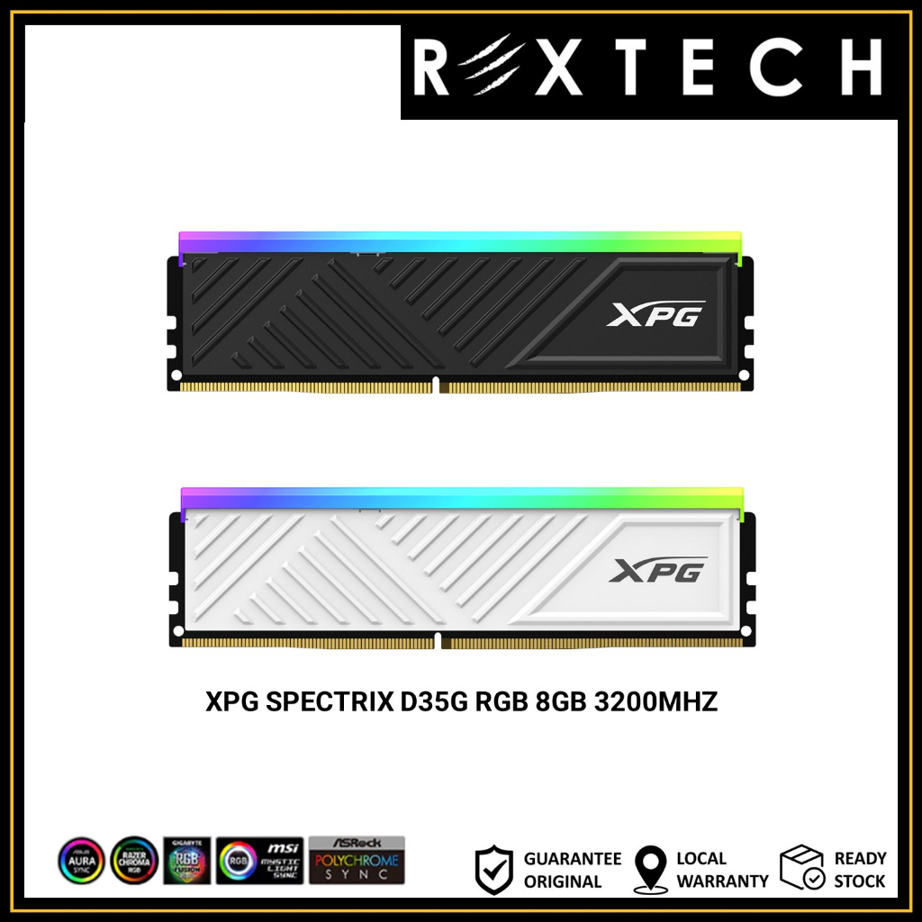 XPG SPECTRIX D35G RGB 8GB DDR4 3200MHZ MEMORY RAM | Shopee Malaysia