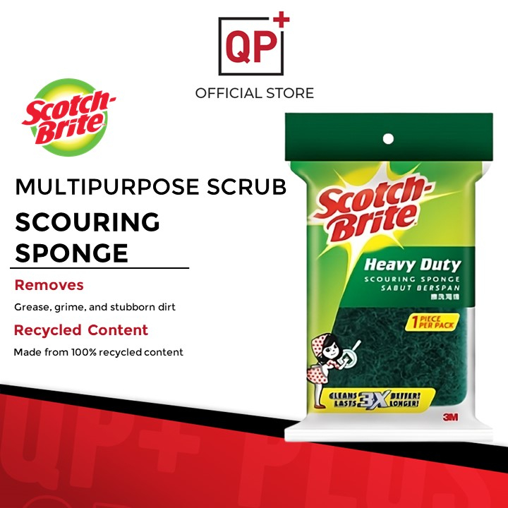 3M SCOTCH BRITE HEAVY DUTY SCOURING SCRUB SPONGE (HOUSEHOLD KITCHEN ...