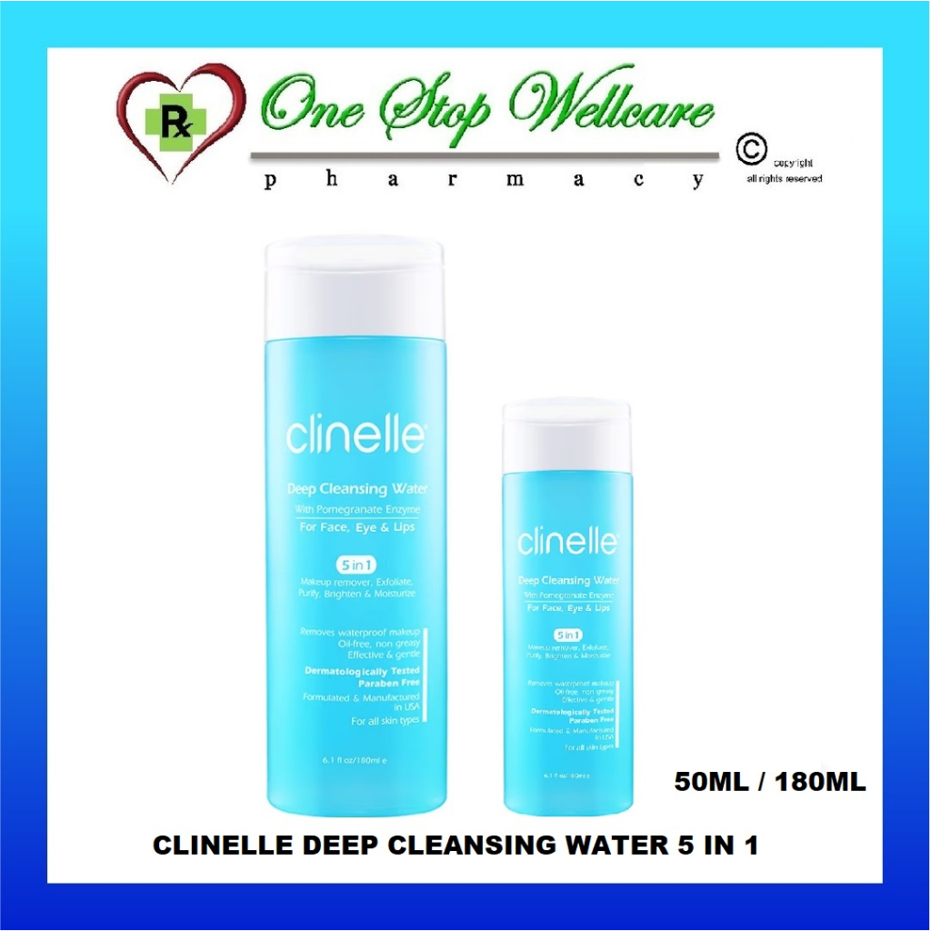 CLINELLE DEEP CLEANSING WATER 5 IN 1 50ML / 180ML | Shopee Malaysia