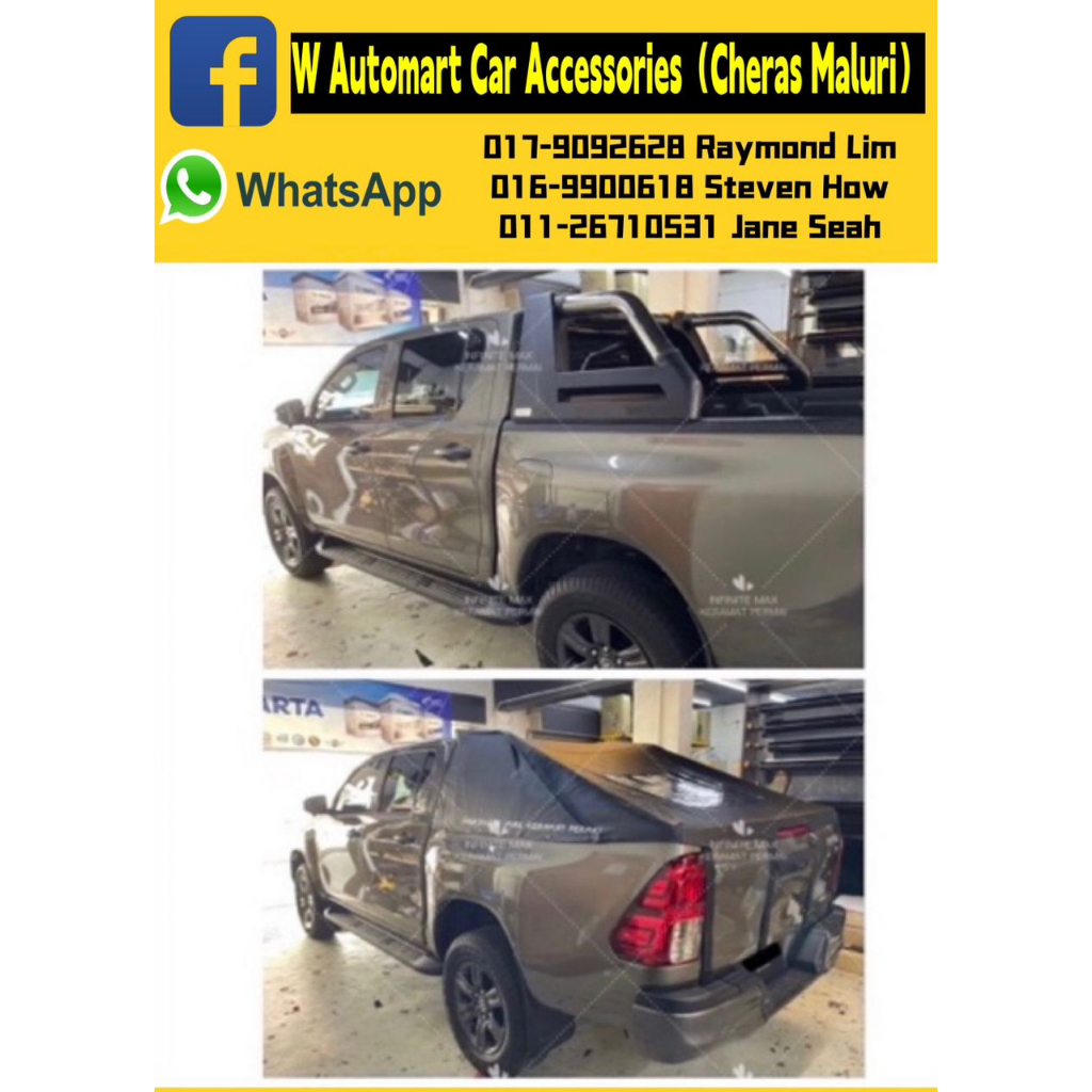 CANVAS TOYOTA HILUX REVO ROLL BAR REAR CANVAS | Shopee Malaysia