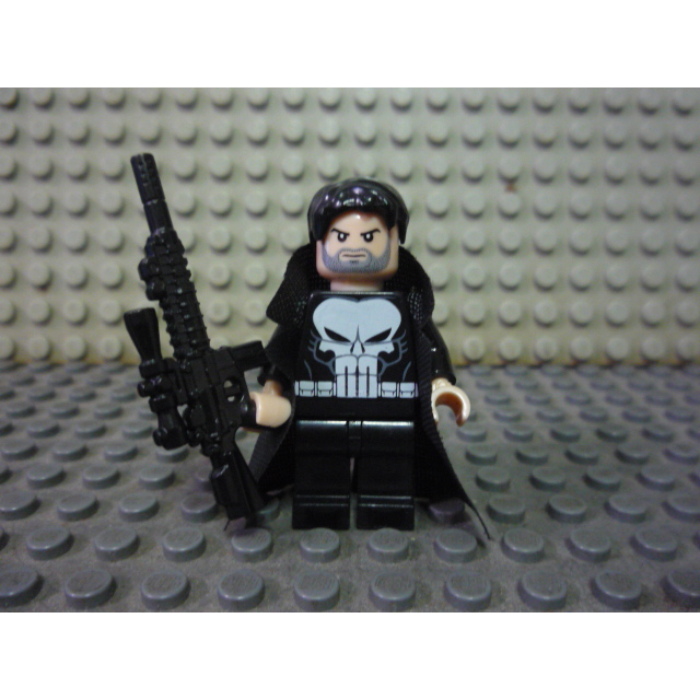 Custom Lego Marvel Super Heroes - Punisher w/Gun Mini Figure | Shopee ...