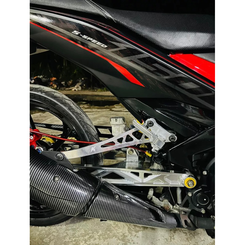 Y15 Y16 LC135 EGO Rear Footrest Full Set Alloy Pedal Pemijak Kaki ...