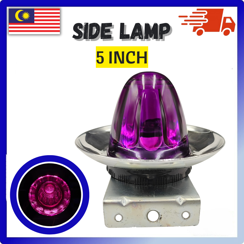 GBS CAR LED 5 Inch Side Lamp 12V 24V Purple Side Marker Light For All ...