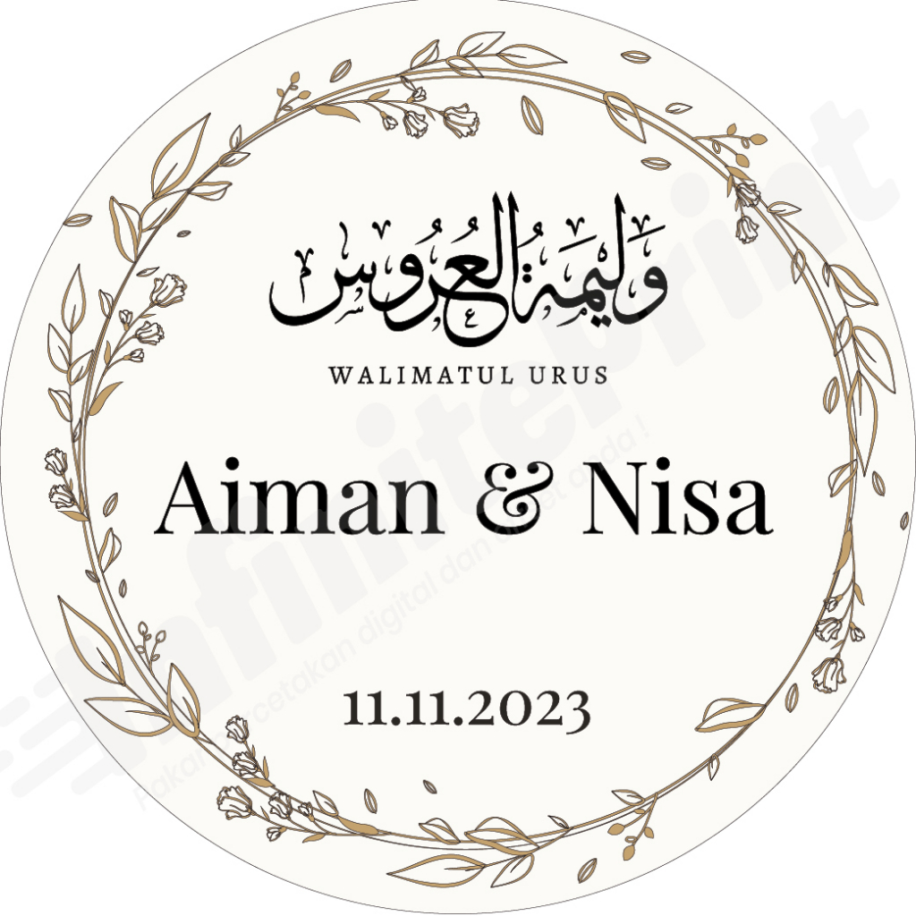 100 PCS - Sticker Doorgift / Kahwin / Tunang / Aqiqah Simple Label ...