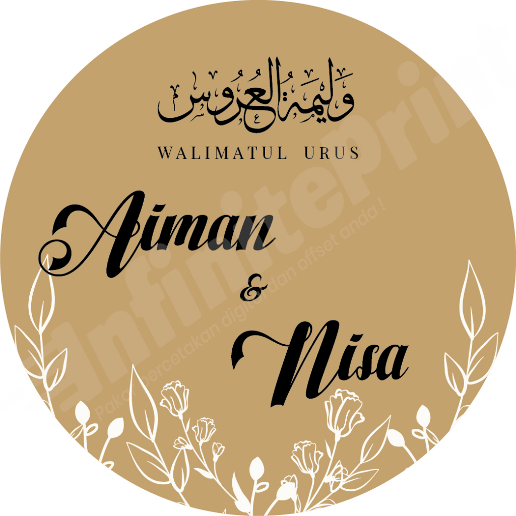 100 PCS - Sticker Doorgift / Kahwin / Tunang / Aqiqah Simple Label ...