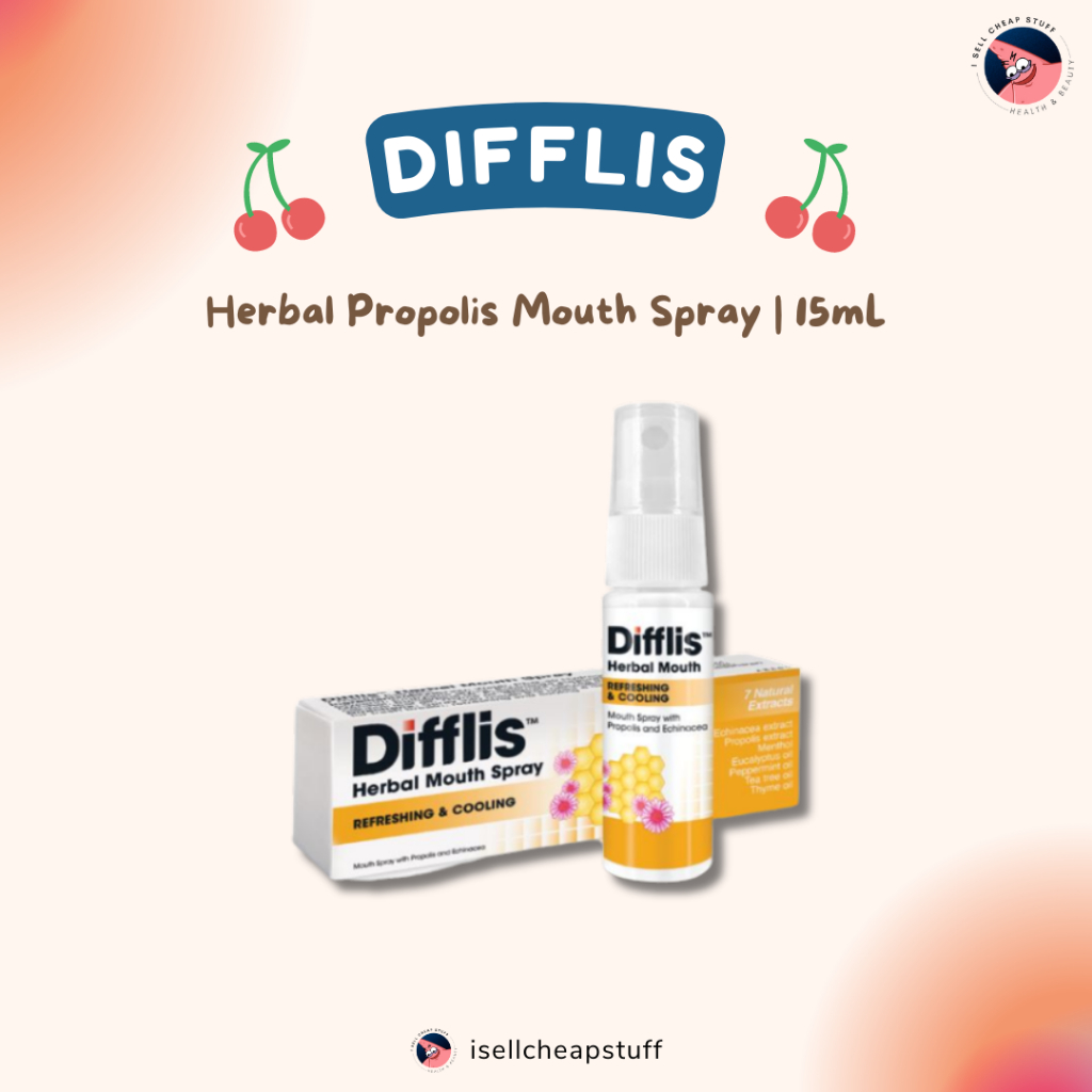 Difflis Herbal Propolis Throat & Mouth Spray 15mL (EXP: 07/2024 ...