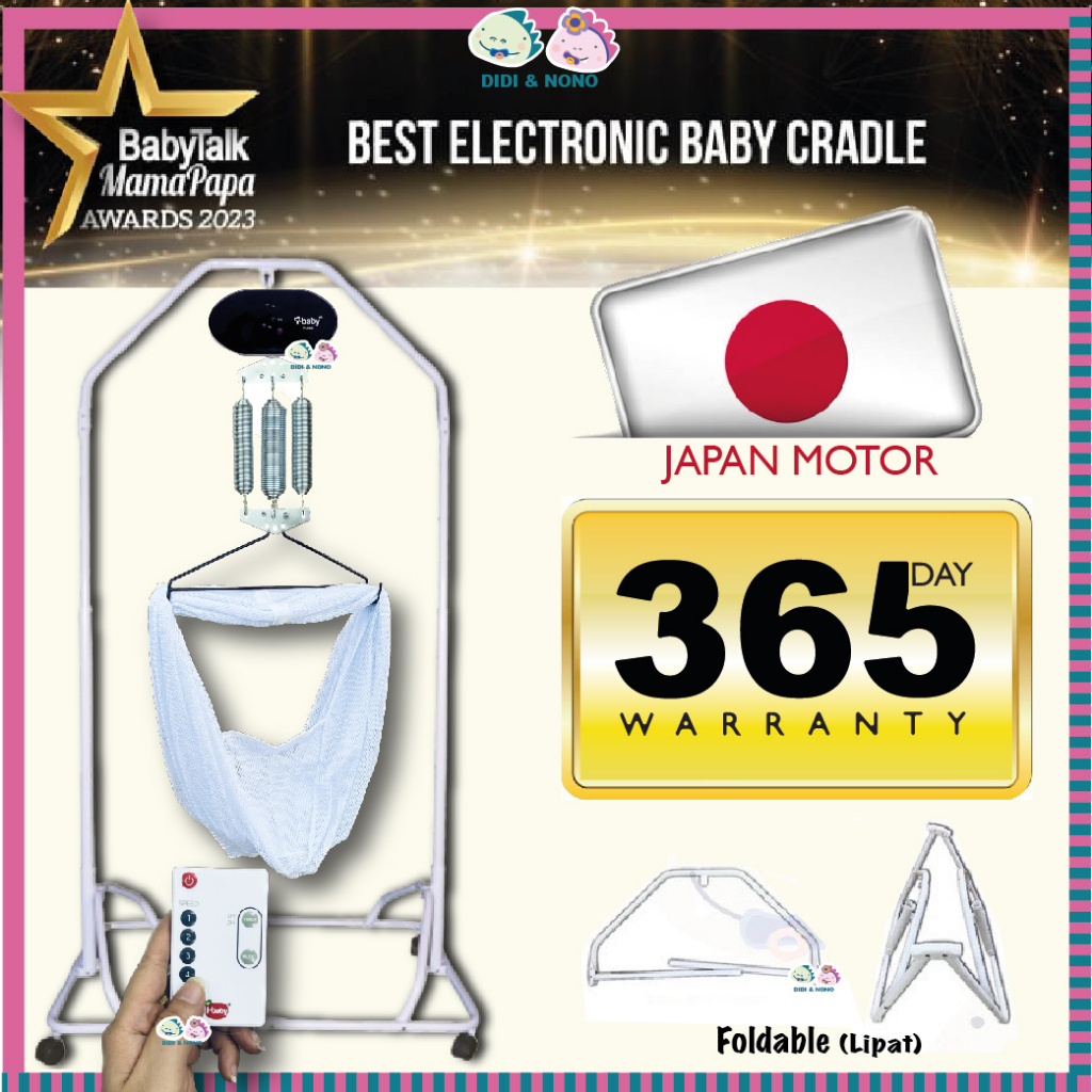 Polo Electronic Cradle Buaian elektrik Motor + spring cot rangka buaian ...