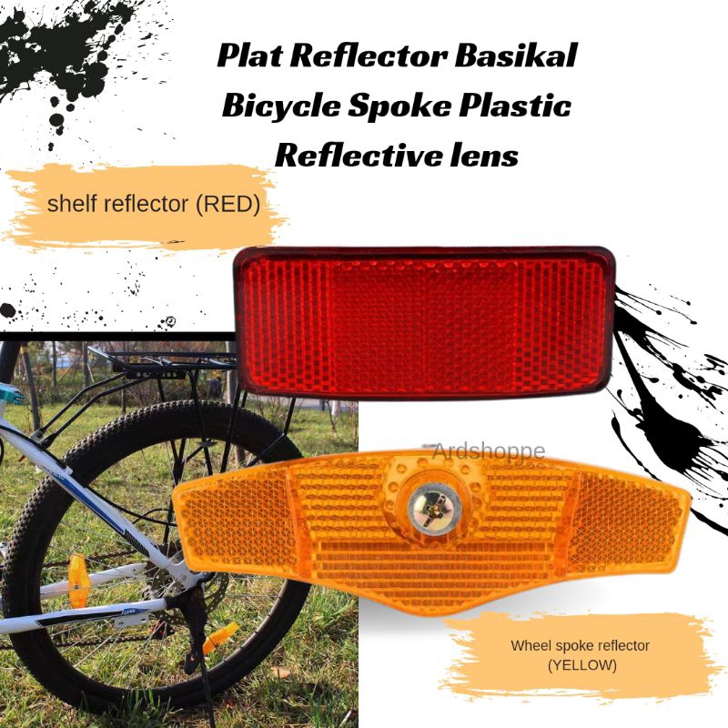 Bicycle Reflector Pemantul Cahaya Plastic Kanta Reflektif Keselamatan ...