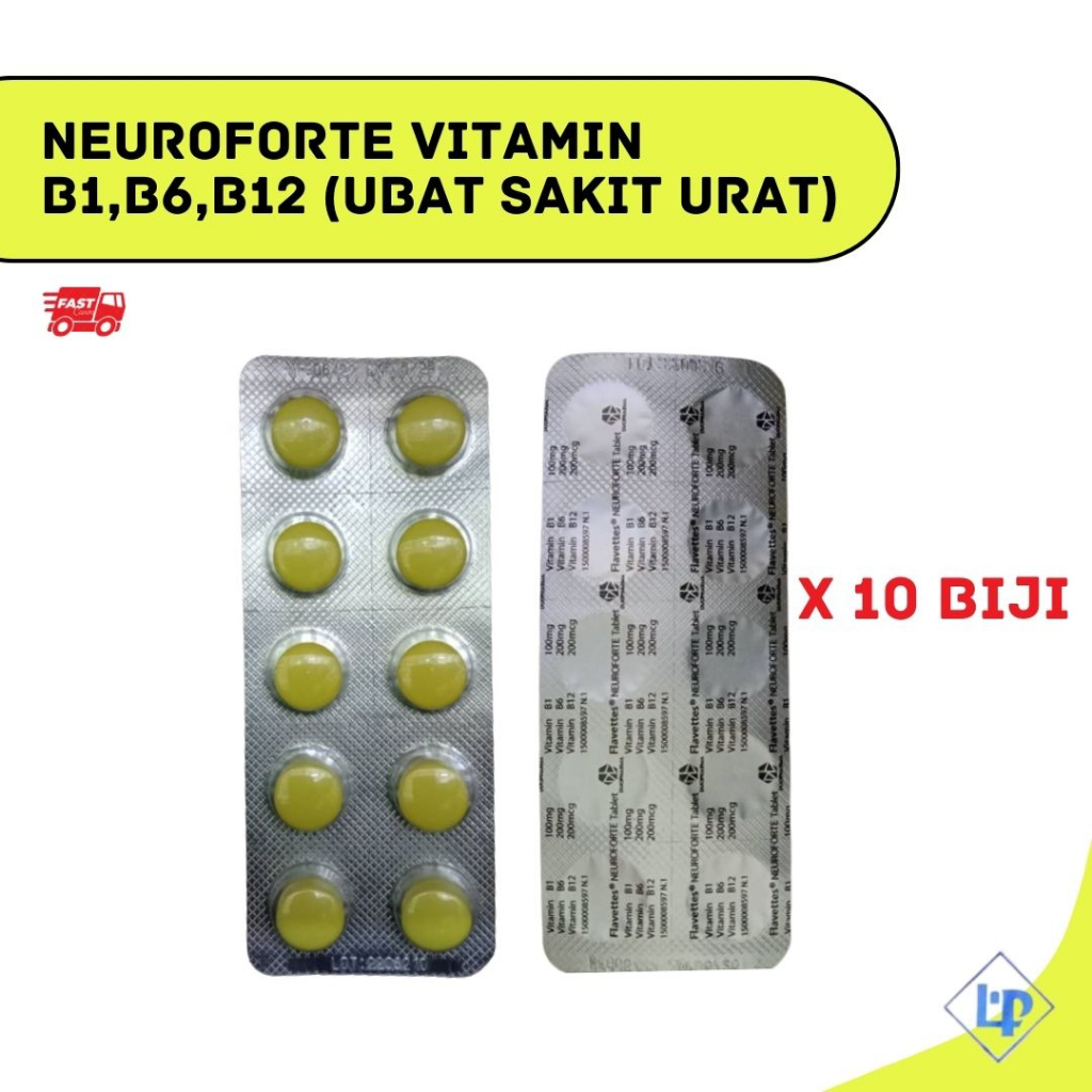 Vitamin sakit urat /saraf (NEUROFORTE) Vitamin B1,B6,B12 EXP 05/2025 ...