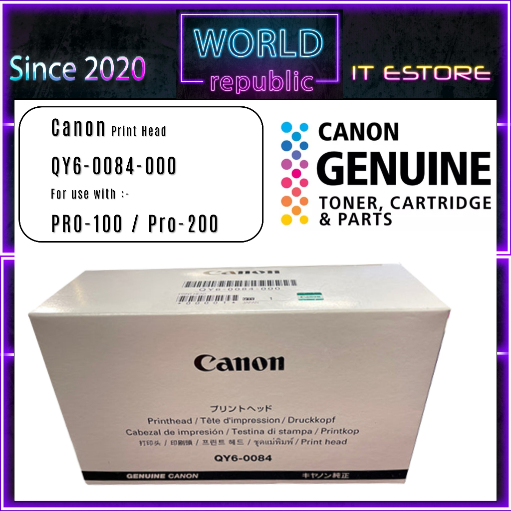 Original Canon PIXMA Pro-100 Pro100 Pro-200 Pro200 Print Head QY6-0084 ...