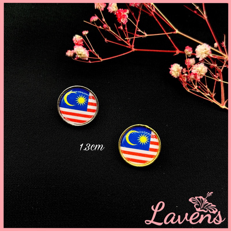 🇲🇾 Brooch Hibiscus 🌺 Kerongsang Bunga Raya / Brooch Bendera Malaysia ...