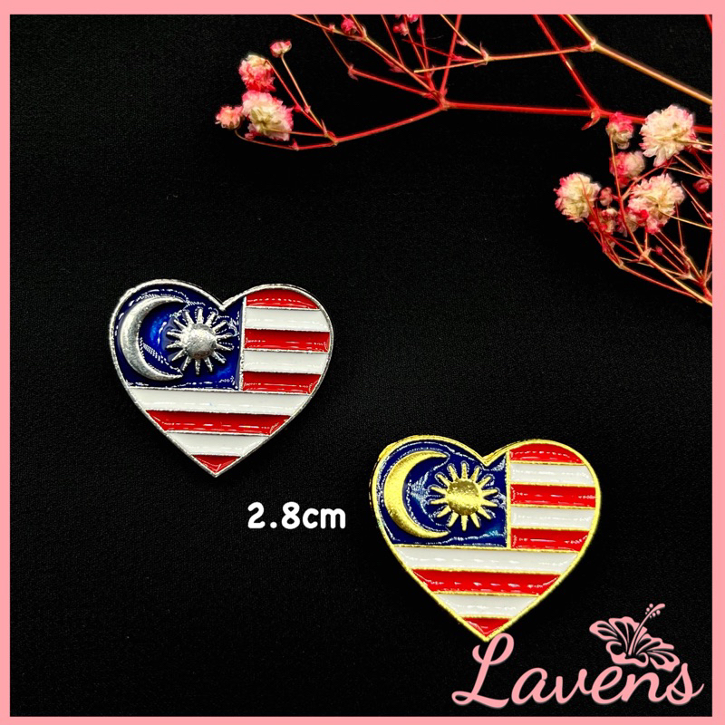 🇲🇾 Brooch Hibiscus 🌺 Kerongsang Bunga Raya / Brooch Bendera Malaysia ...