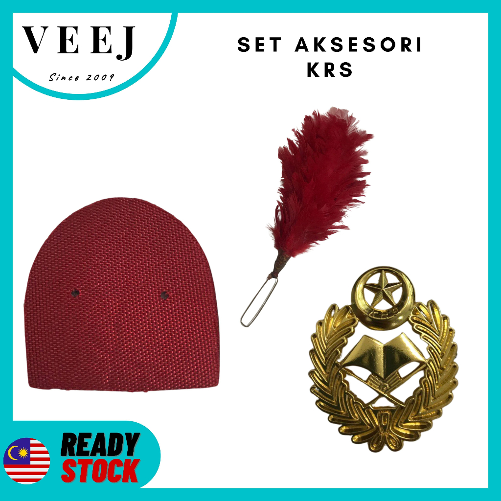 PELAPIK MERAH | LOGO TOPI KRS METAL CAPBADGE | BULU MERAH HACKLE RED ...