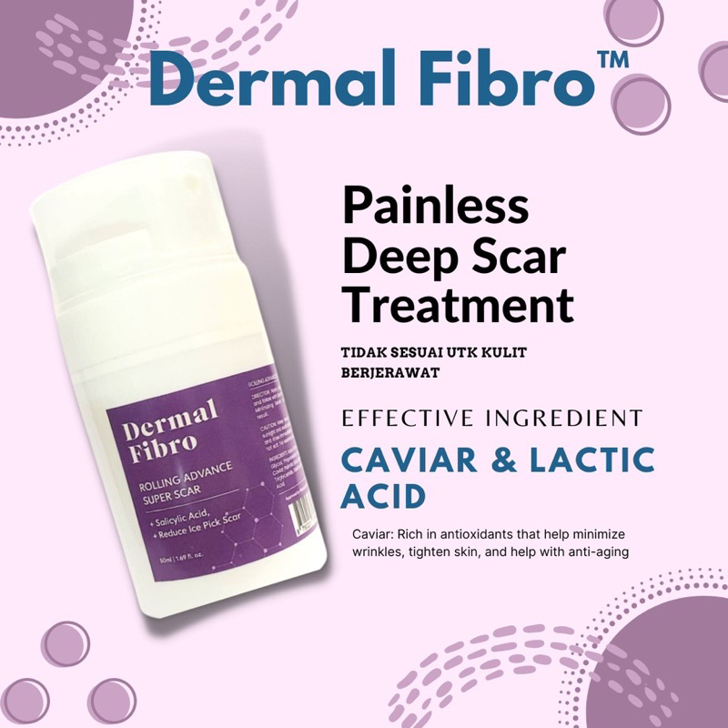 Dermal Fibro Scar Ice Pick Box Scar Keloid Scar Krim Parut Jerawat ...