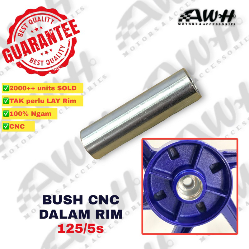 BUSH TENGAH RIM 125 Pnp Y15/Y16 CNC. Bush Tengah Rim LC.4s Shaft Y15 ...