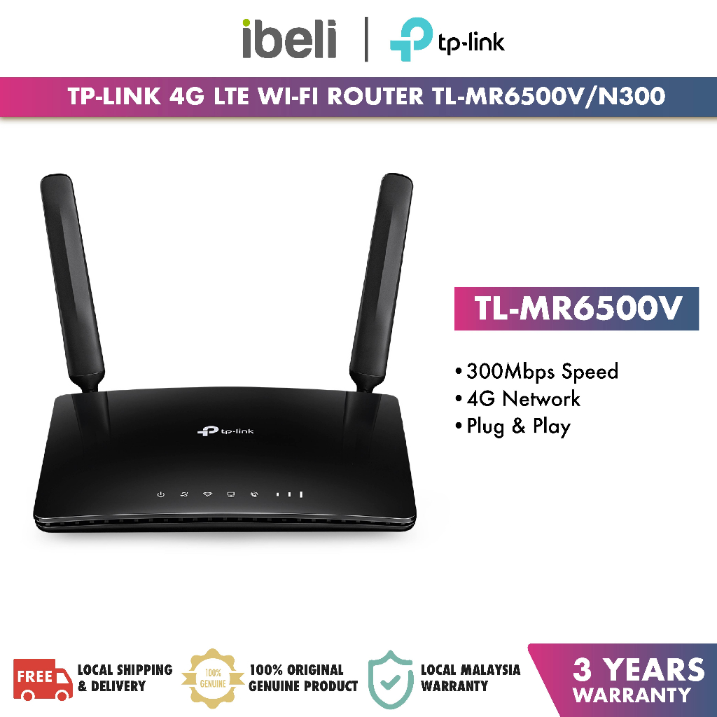 TP-Link 4G LTE Telephony Wi-Fi Router TL-MR6500V/N300 | Shopee Malaysia
