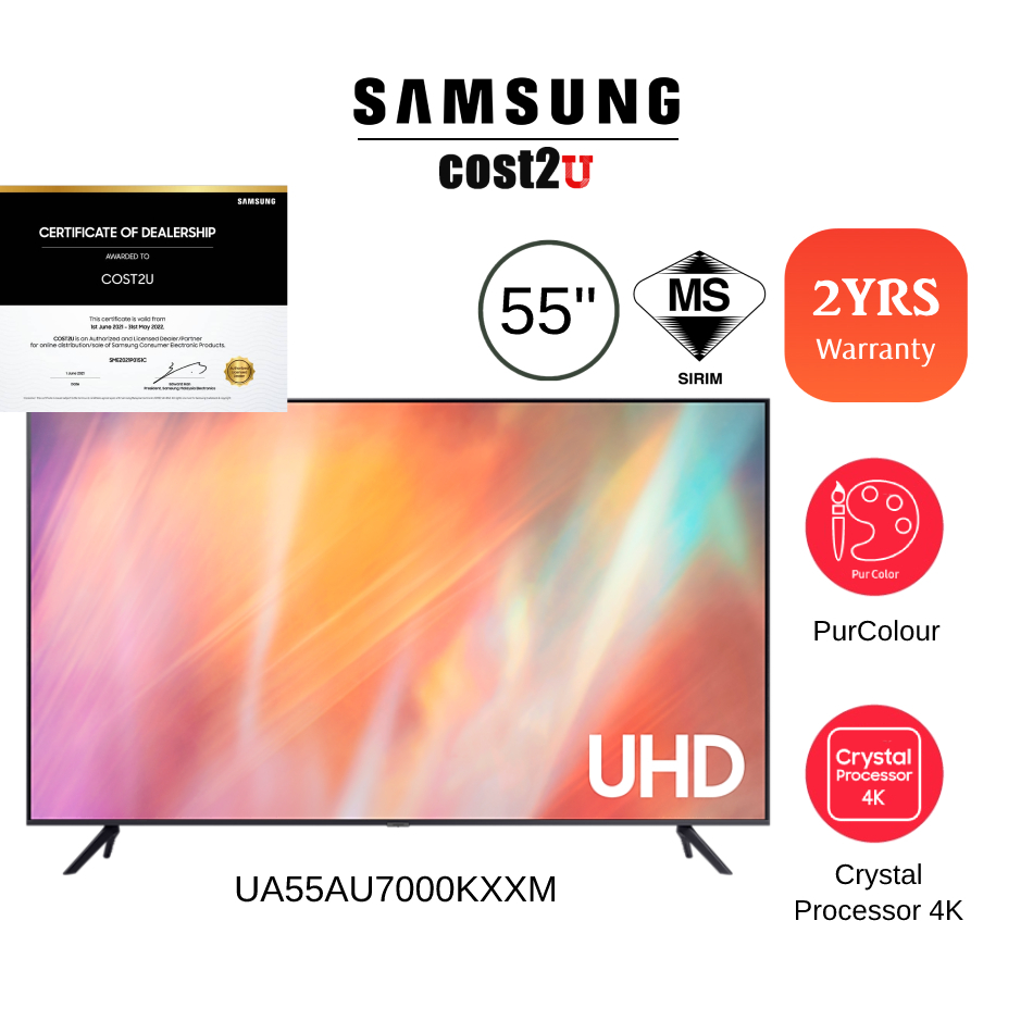 Samsung (55"/55 Inch) DU7000 4K UHD Smart AI TV (2024) | UA55DU7000KXXM ...