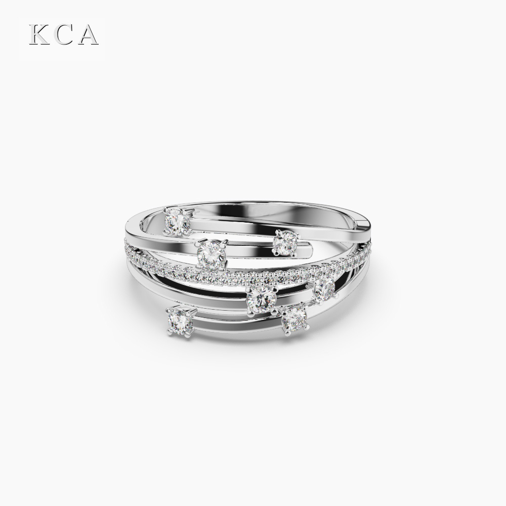 KCA Tennis Diamond Moissanite Sterling Silver, Wedding Ring | Shopee Malaysia