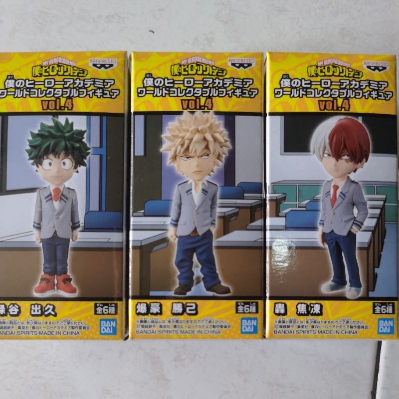 My Hero Academia World Collectable Figure Vol.4 Izuku Midoriya Bakugo Shoto WCF School Uniform ...
