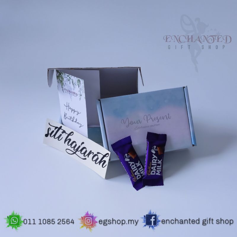 Sticker Gift Box / Kotak Hadiah Stiker Nama | Shopee Malaysia