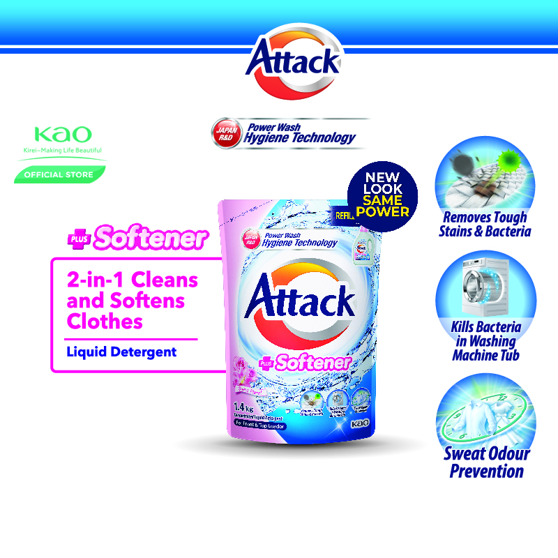 ATTACK Liquid Detergent plus Softener (LATS) - 1.4kg | Shopee Malaysia