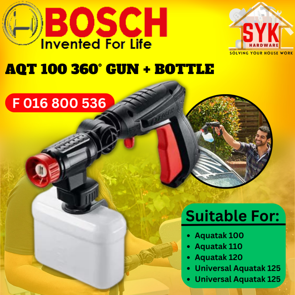 SYK Bosch F016800536 F016F05131 Trigger Gun Detergent Bottle Aquatak ...